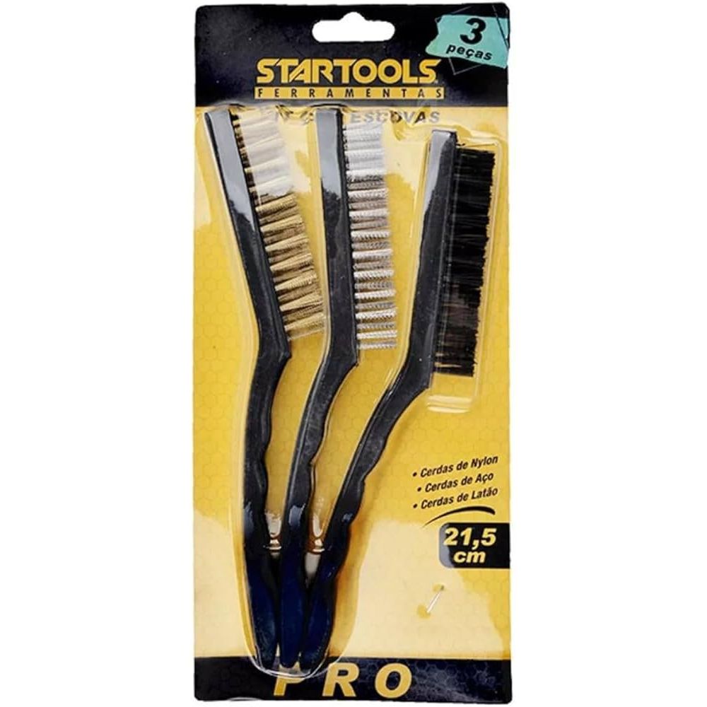 Kit Escovas de Aço Startools com 3 unidades