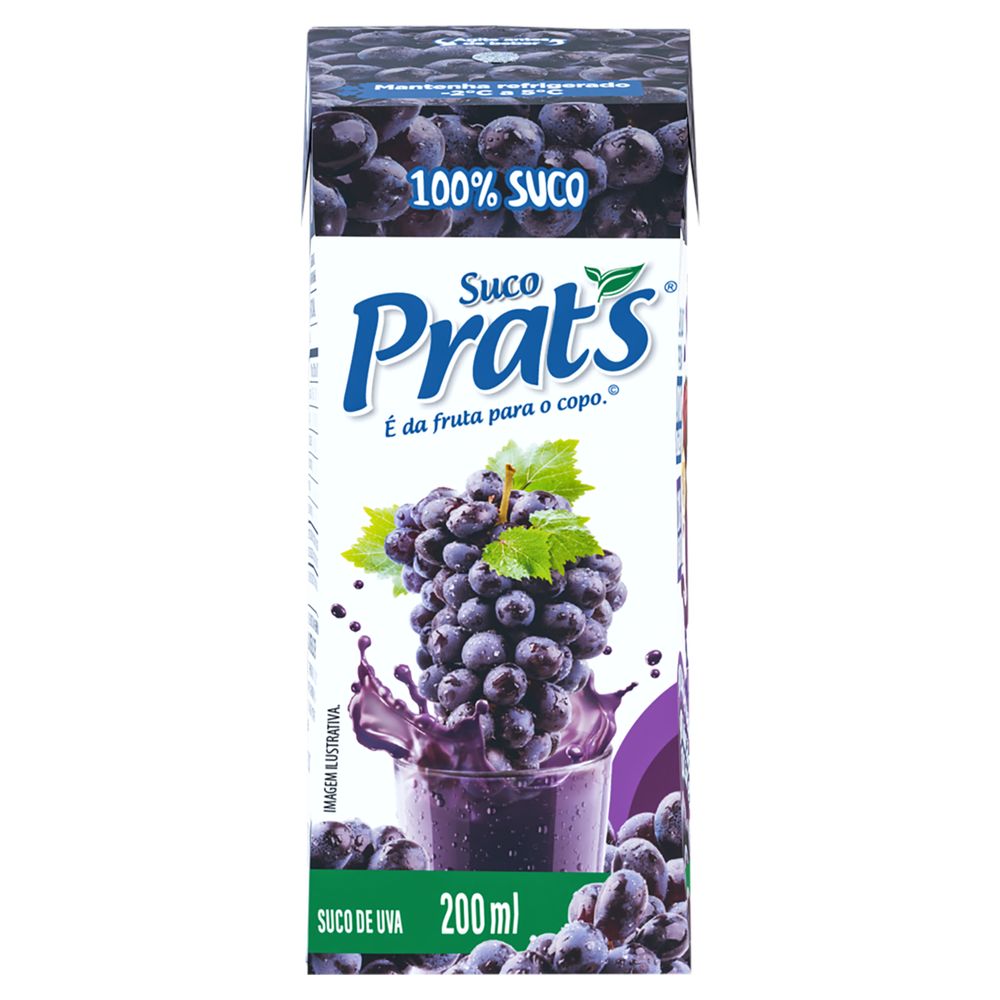 Suco Uva Prat's Caixa 200ml