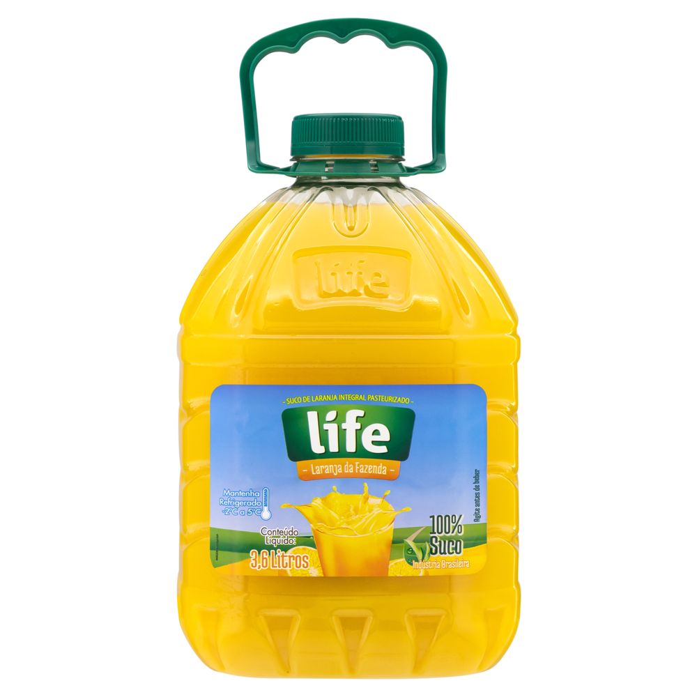 Suco Integral Laranja Life Galão 3,6l